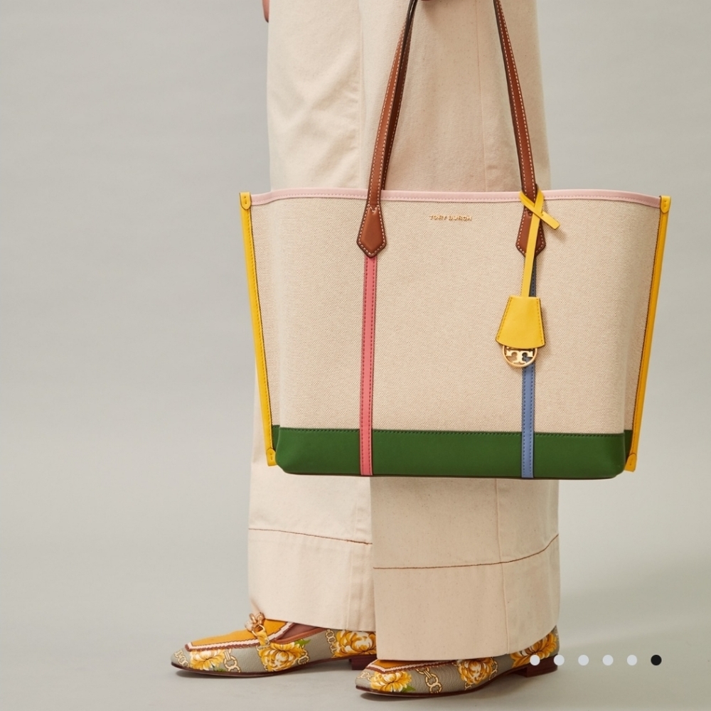 Tory Burch Perry Canvas Tote Bag - Gem